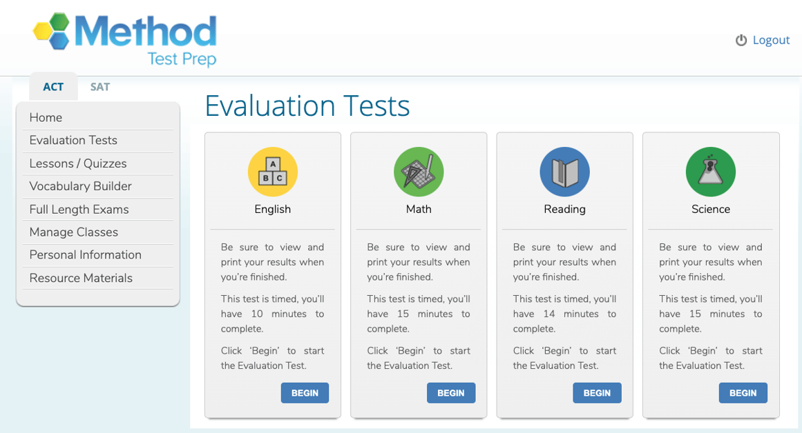 Doing More With Method Test Prep: Evaluation and Full-Length Tests