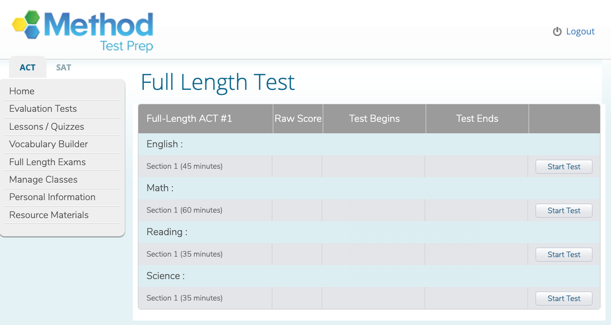 Doing More With Method Test Prep: Evaluation and Full-Length Tests